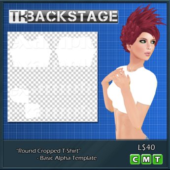 Second Life Marketplace - TKBackstage - Round Cropped Tshirt